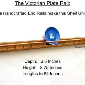 Handcrafted Oak Plate Shelf: Lacquered Display Ledge, Custom Lengths - Etsy