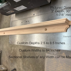 Red Oak Plate Shelf: Handmade Ledge Rail, Collectible Display - Etsy