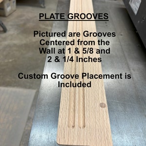 Red Oak Plate Shelf: Handmade Ledge Rail, Collectible Display - Etsy