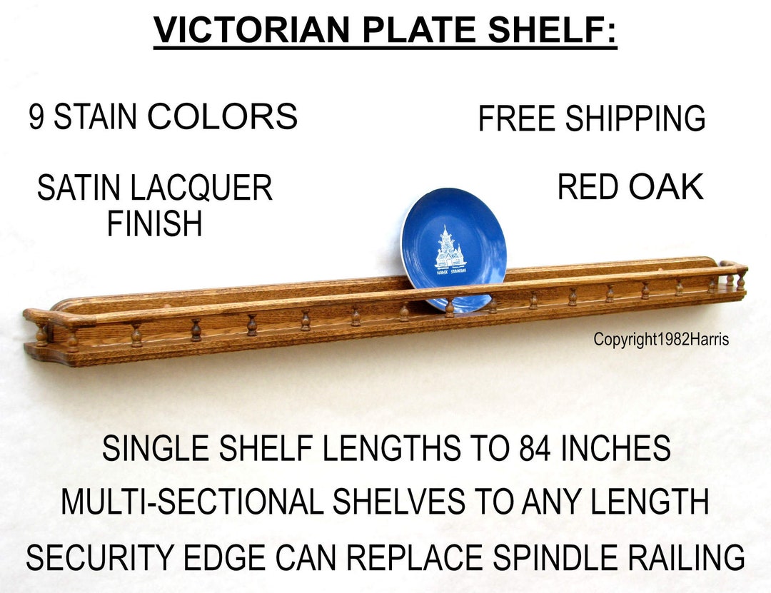 Oak Plate Shelf: Display Rail With Satin Lacquer Finish - Etsy