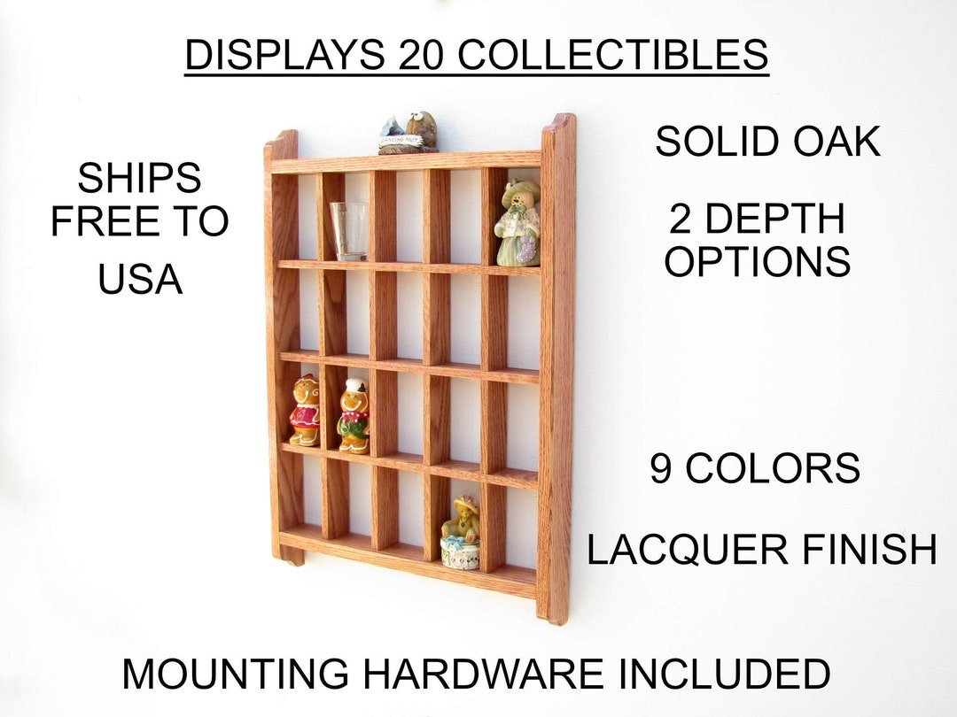 Miniatures Display, Wall Curio Cabinet, Cubby Display, Figurine Shelf ...