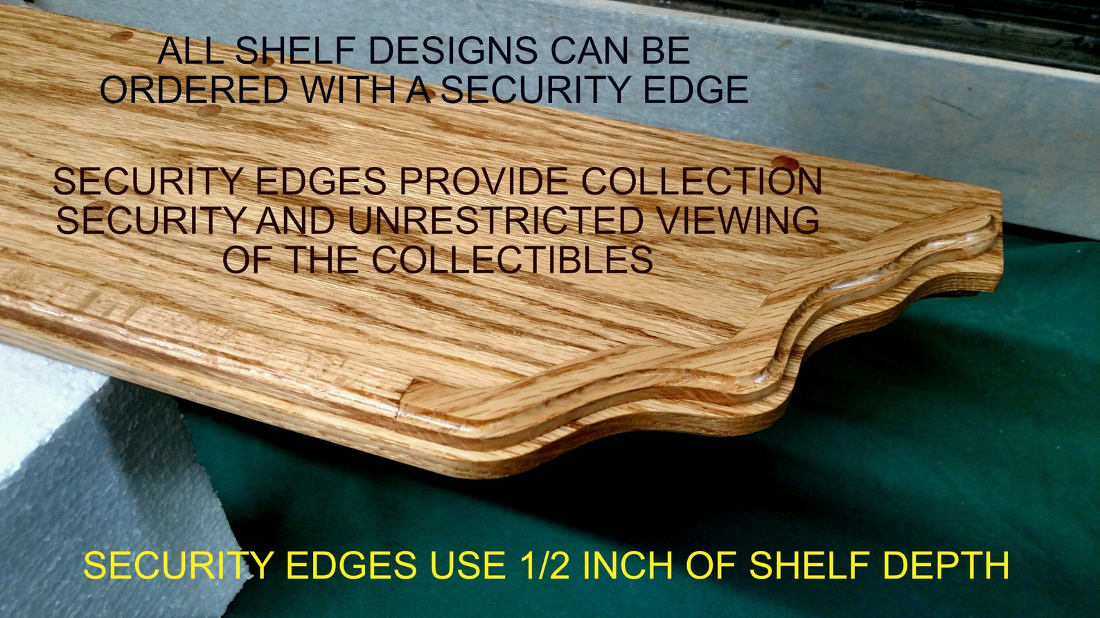 Red Oak Plate Shelf: Handmade Ledge Rail, Collectible Display - Etsy