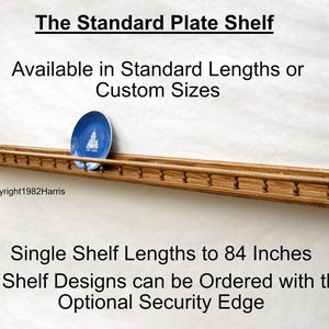 Handcrafted Oak Ledge Shelf: Narrow Display, Plate Rail - Custom ...