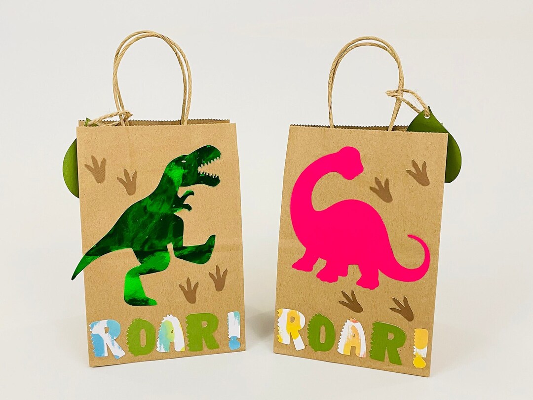 Dinosaur Party Favor Bags/ Bolsas De Dinosaurio Para Fiesta - Etsy