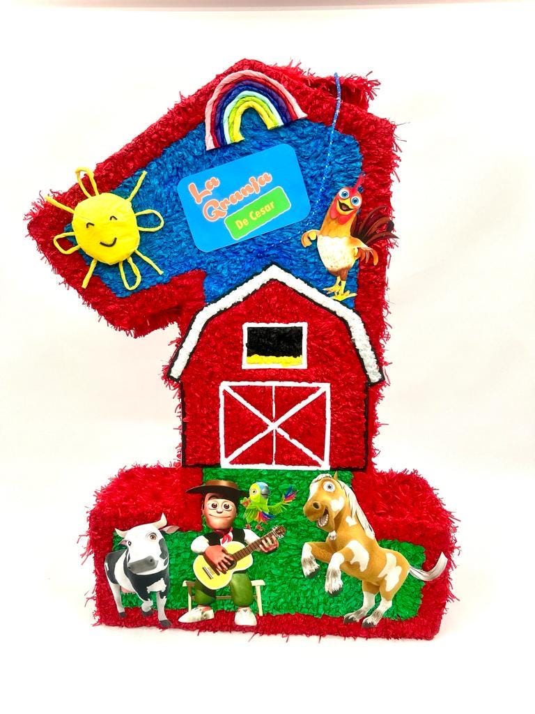 The Farm Piñata on Number 1 - Etsy