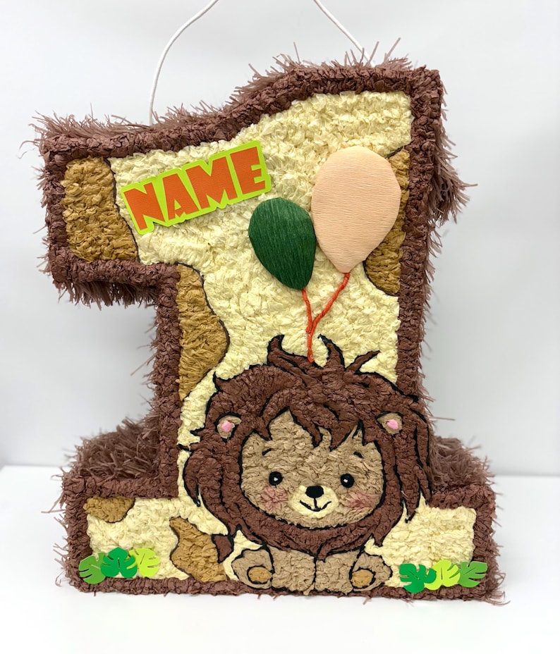 Lion Piñata, Animals of the Jungle Piñata, Zoo Piñata, First Year ...