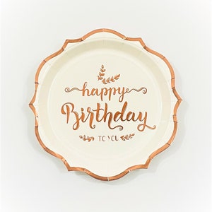 Gold Happy Birthday Tableware/elegant Birthday Tableware/birthday Party ...