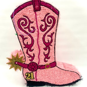 Girl Boot Piñata/texan Girl Piñata/pink Boot Piñata - Etsy