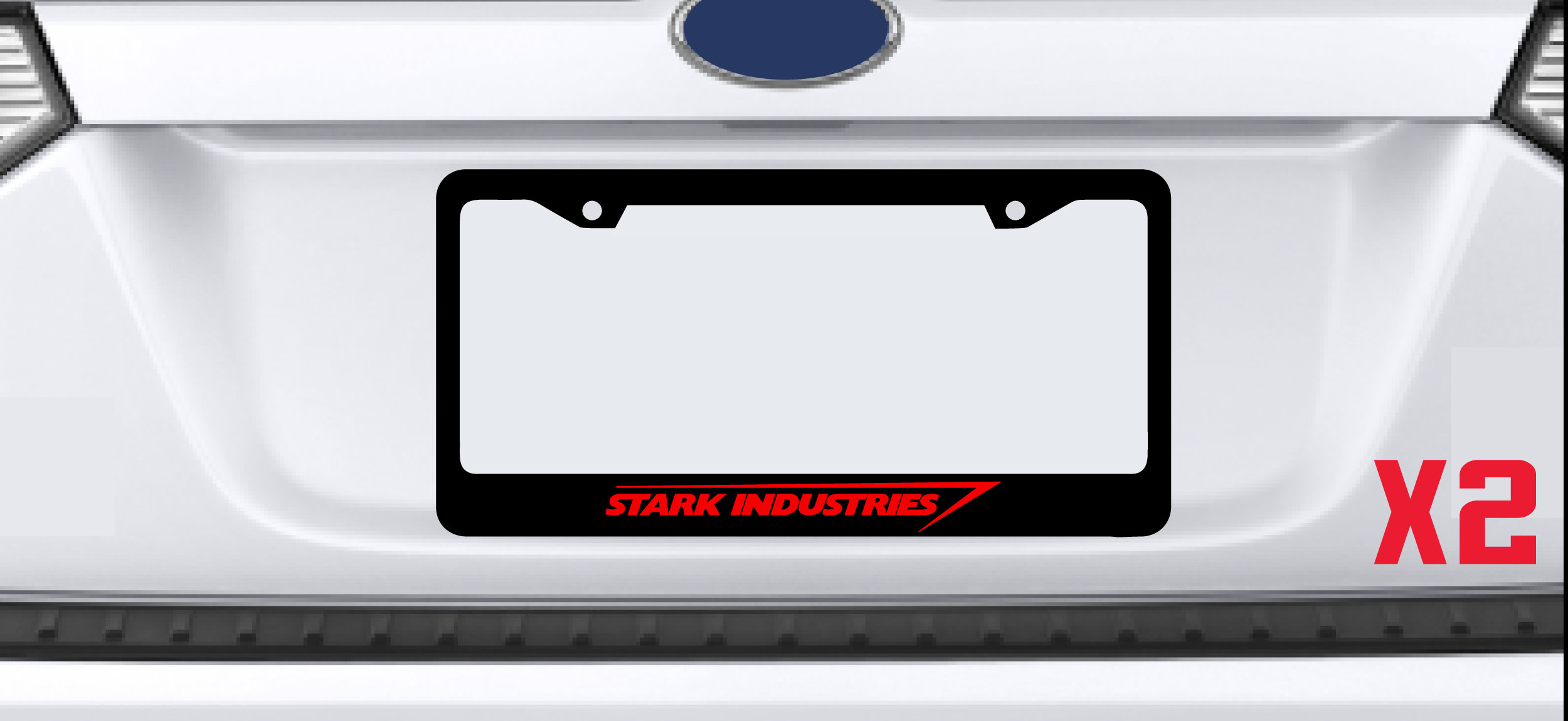 Stark Industries Iron Man Plastic License Plate Frame Holder Vinyl ...