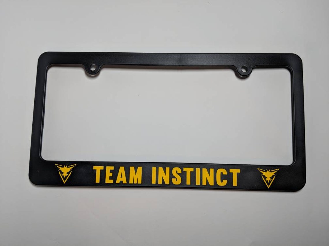 Pokemon Go Team Instinct Plasic License Plate Frame Holder | Etsy