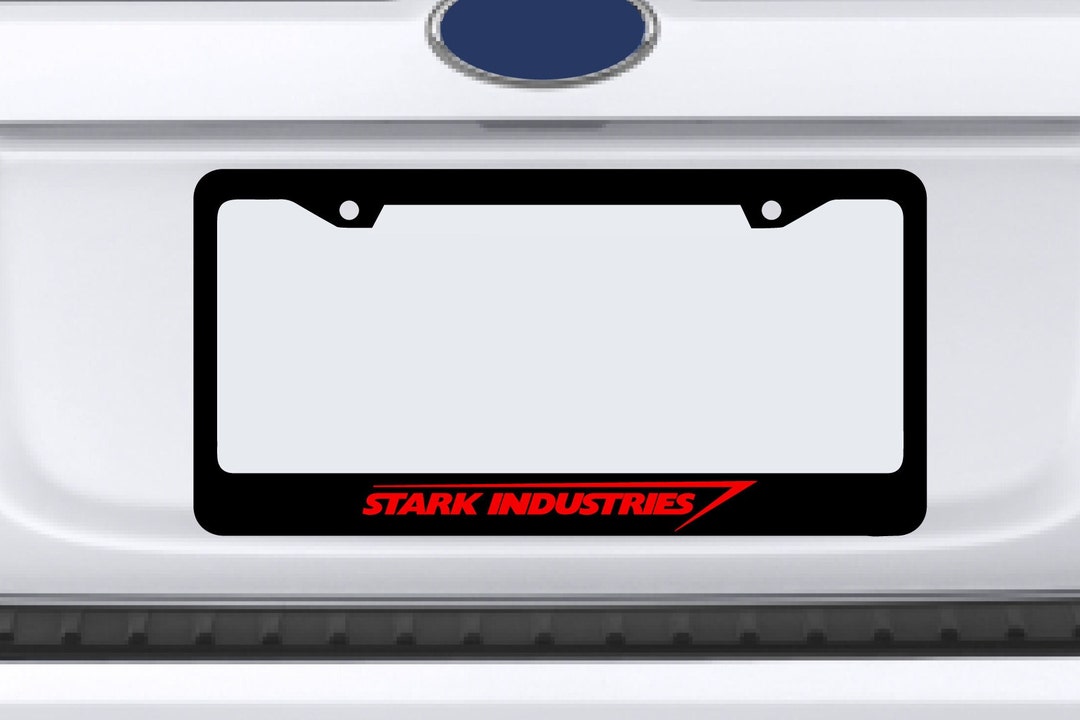 Stark Industries Iron Man Plastic License Plate Frame Holder Vinyl ...