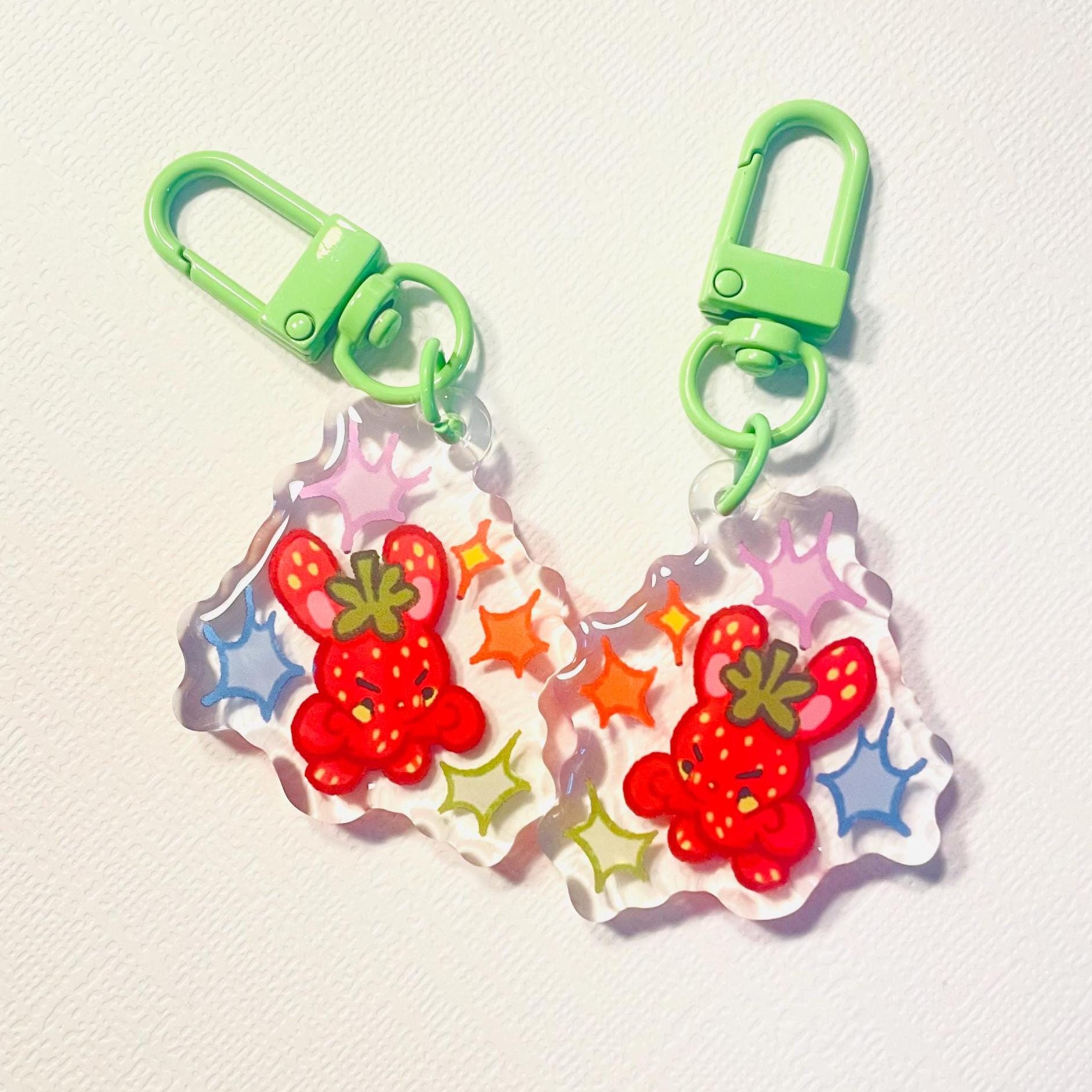 Small Holographic Clear Acrylic Charms - 1.5