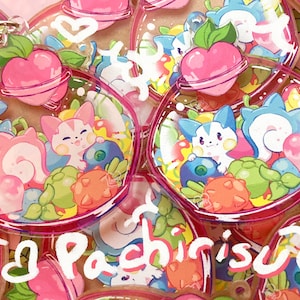 Clear 2.5" Acrylic Pokemon Charms - Pikachu/munchlax/eevee/pachirisu ...
