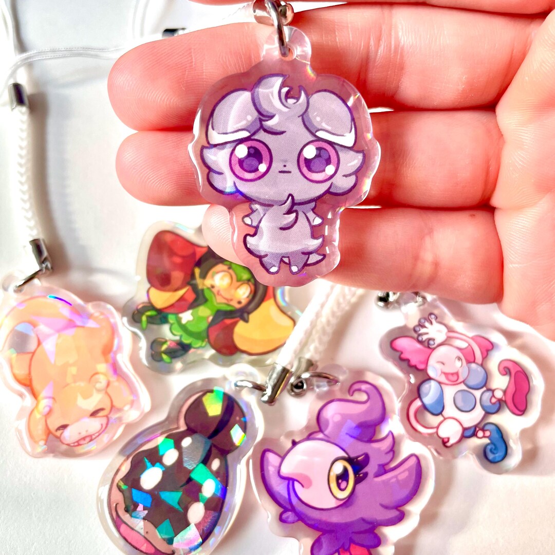 Small Holographic Clear Acrylic Charms - 1.5