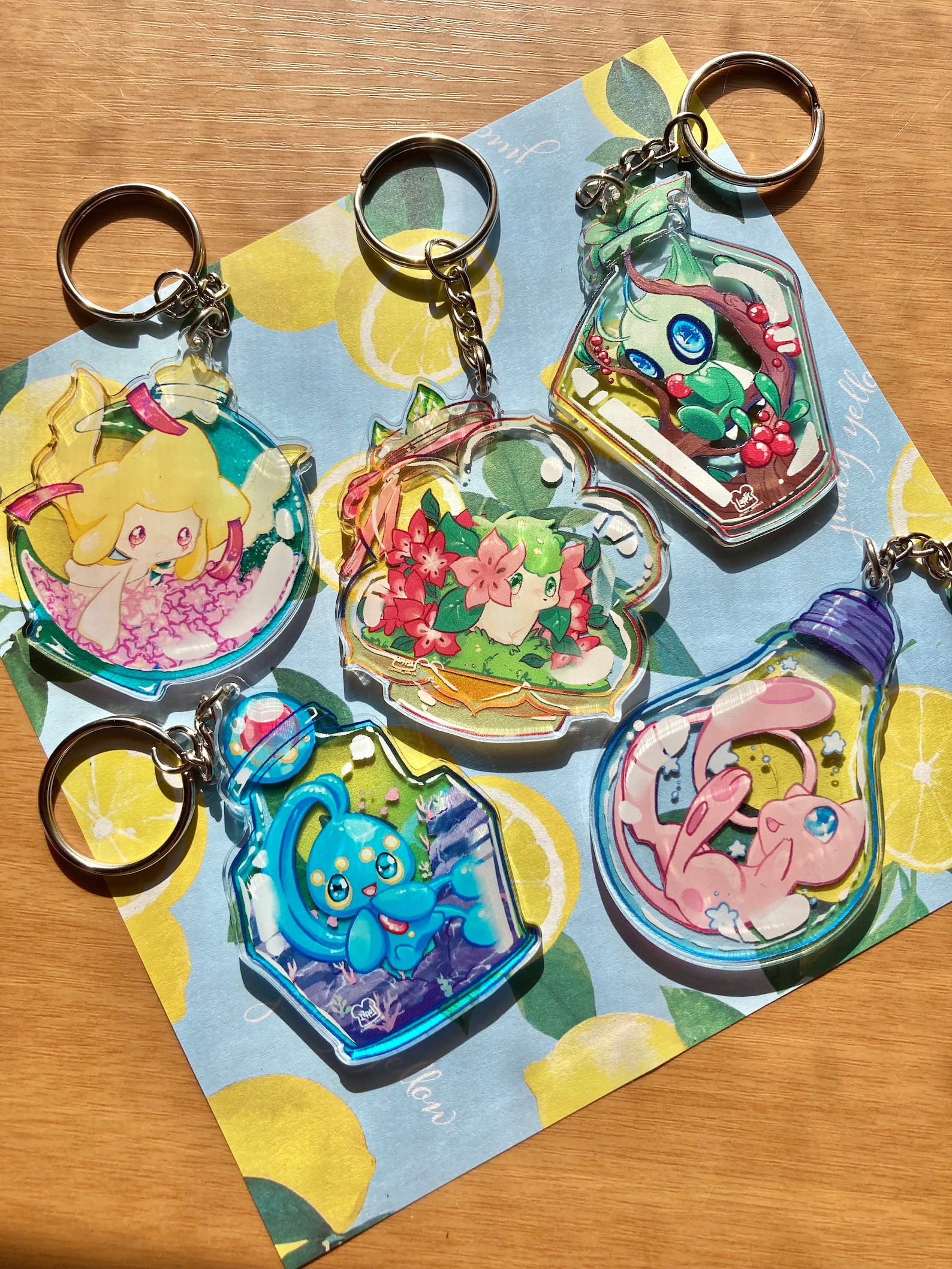 Clear Acrylic Pokemon Charms - Jirachi/mew/celebi/manaphy/shaymin - Etsy