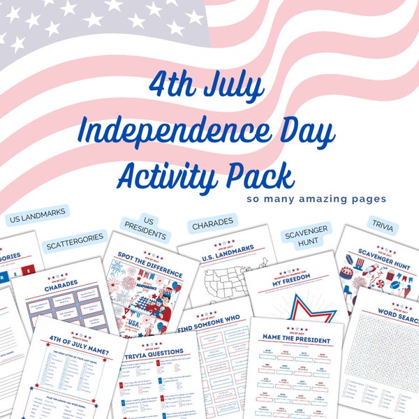 4th of July Games Independence Day Activities 4th of July - Etsy