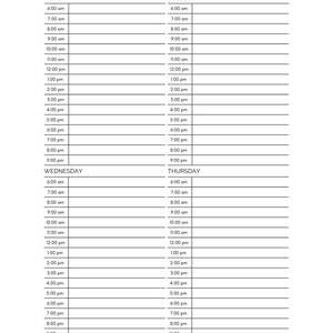 Printable Weekly Planner | Time Box Planner | Simple & Minimalist ...