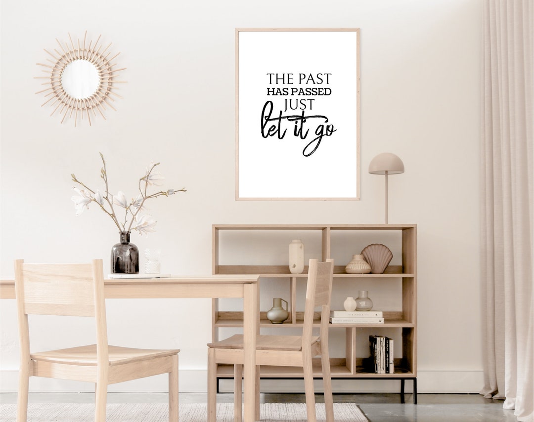 The Past Has Passed Inspirational Wall Art, Cannot Change the Past ...