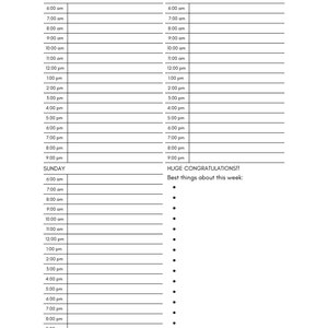 Printable Weekly Planner | Time Box Planner | Simple & Minimalist ...