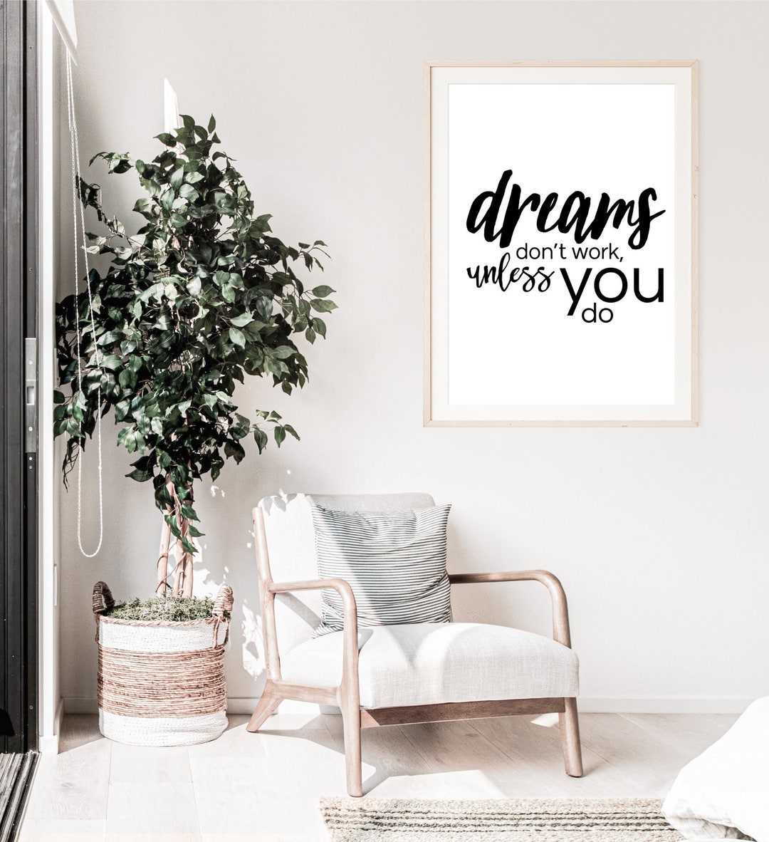 Motivational Office Wall Decor Women Office Wall Art Prints, Dream Don ...