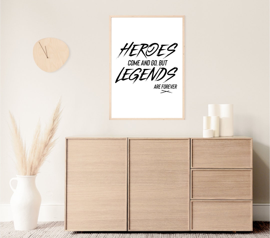 Inspirational Workplace Art, Motivational Office Wall Art, Heroes Come ...