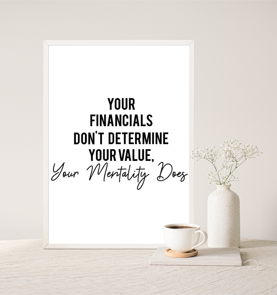 Financial Inspirational Wall Art, Financial Advisor Poster, Bank Worker ...