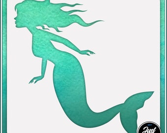 Mermaid Stencil | Etsy