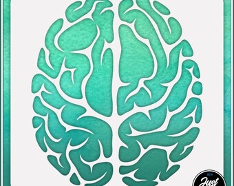 Brain stencil | Etsy