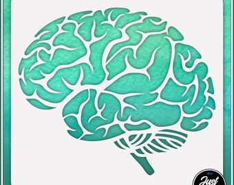 Brain stencil | Etsy