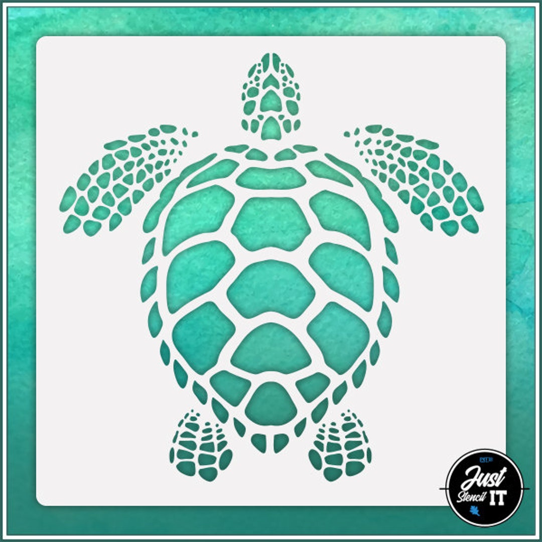 Turtle #2 - Durable and Reusable Stencil for DIY Painting, Crafting and ...