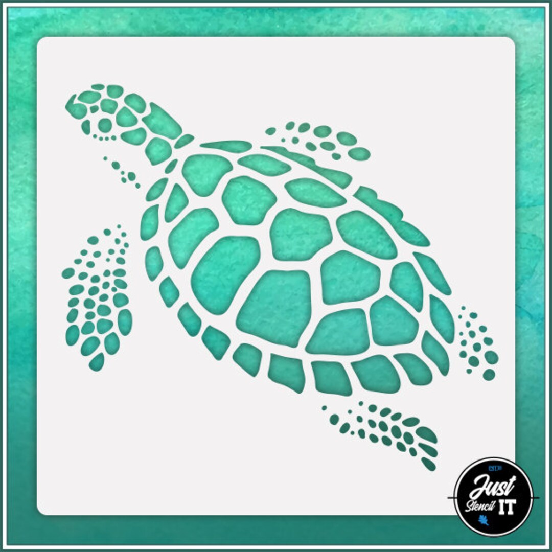 Turtle #3 - Durable and Reusable Stencil for DIY Painting, Crafting and ...