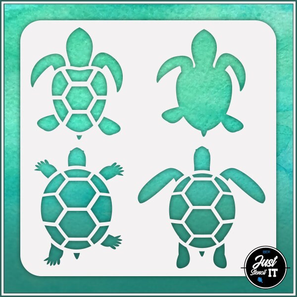 Turtles #1 - Durable and Reusable Stencil for DIY Painting, Crafting ...