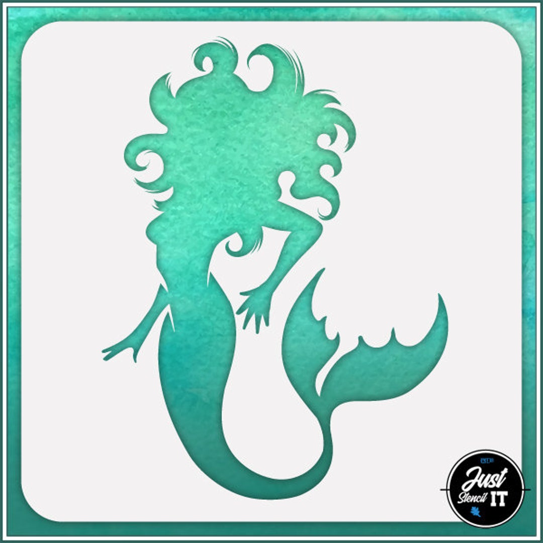 Mermaid #1 - Durable and Reusable Stencil for DIY Painting, Crafting ...