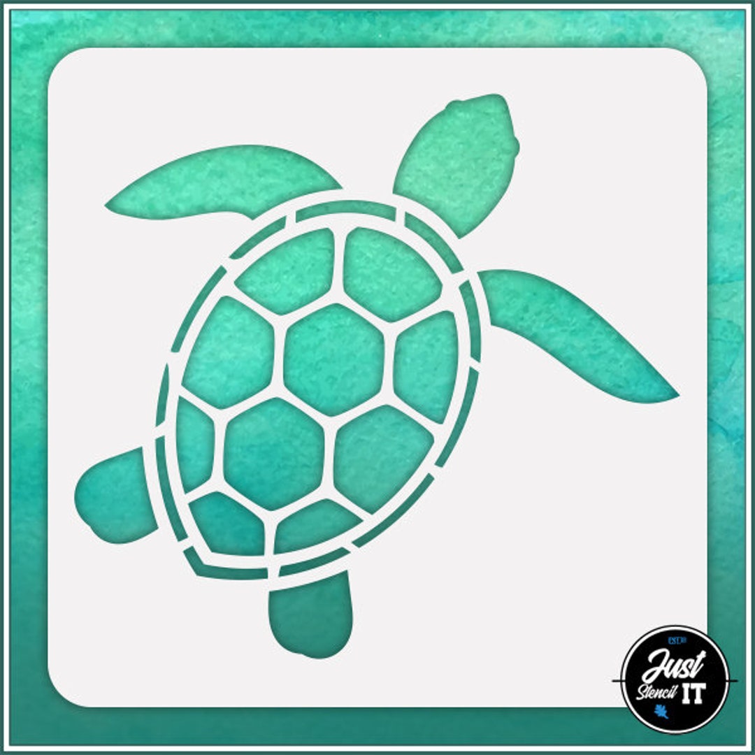 Turtle #1 - Durable and Reusable Stencil for DIY Painting, Crafting and ...