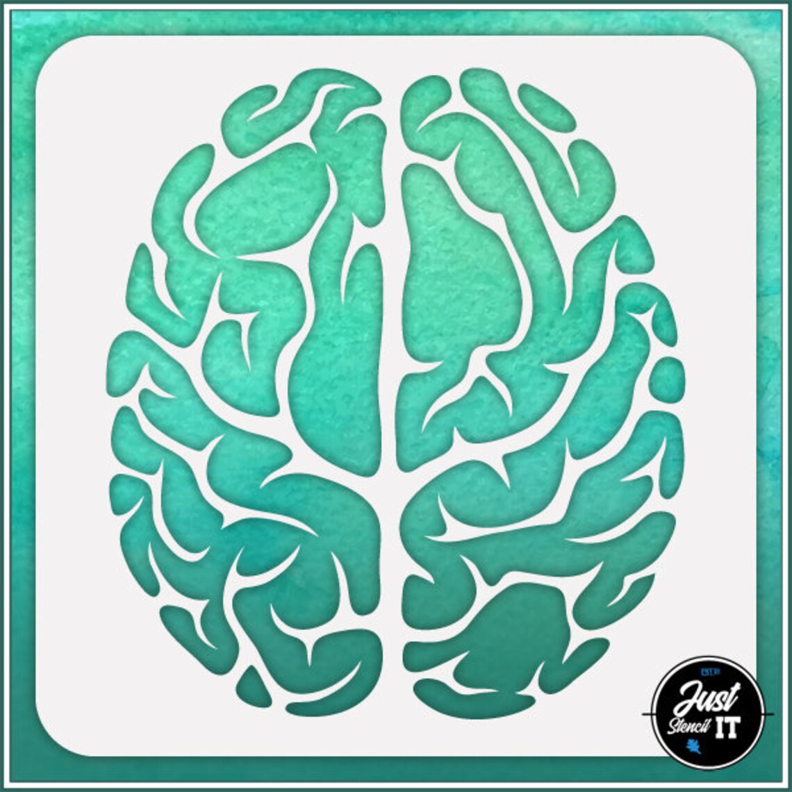 Brain #1 Durable and Reusable Stencil for DIY Painting, Crafting and ...