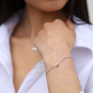 Personalized Bracelet, Lowercase, Cursive, Monogram, Love, Dainty ...