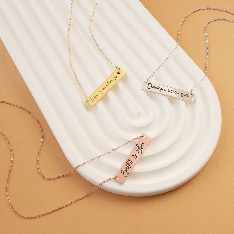 Personalized Handwriting Sterling Silver Necklace: Custom Signature ...