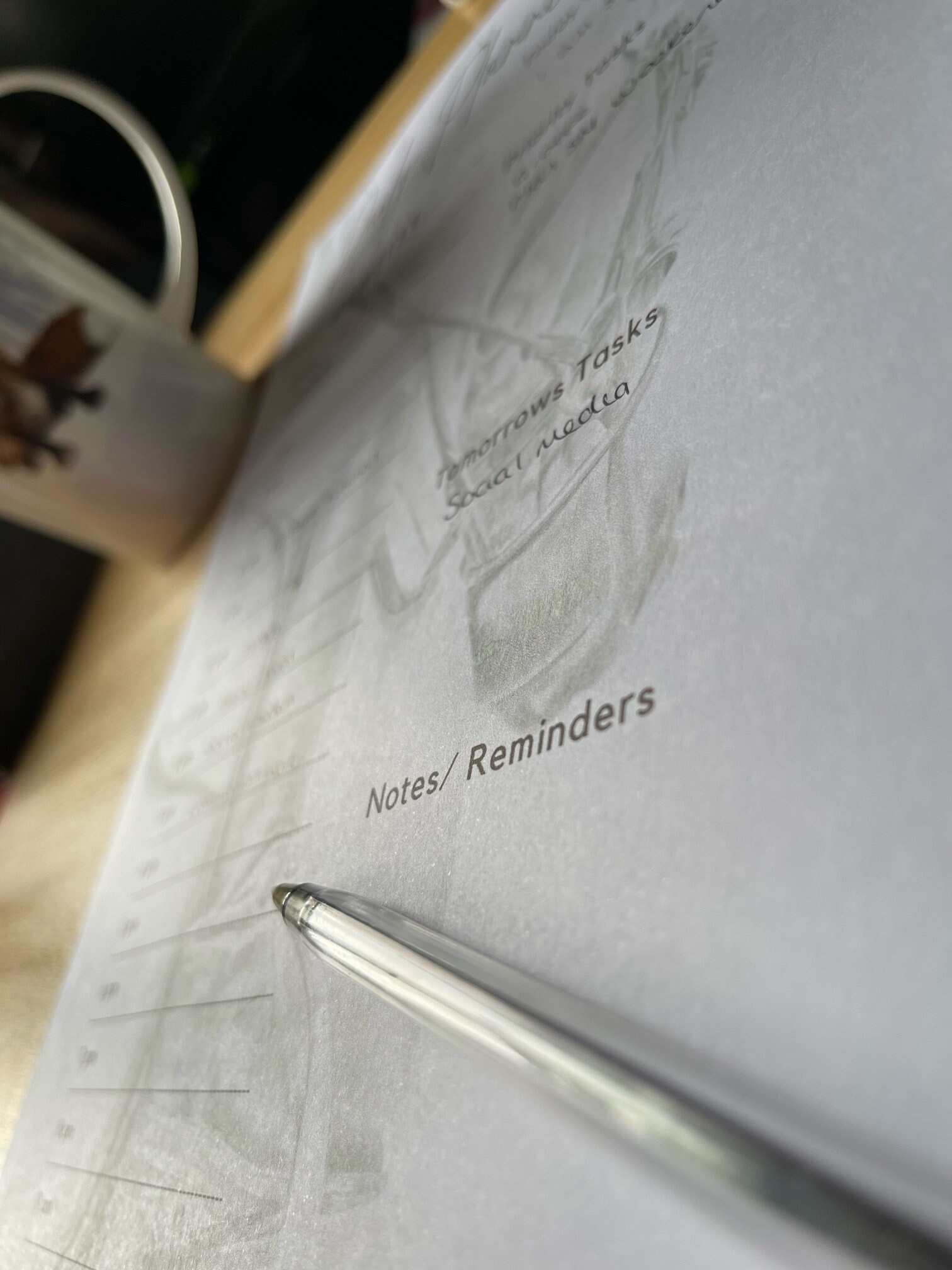 Daily Planner Printable: Hourly Scheduler, Affirmation Box, Priority ...