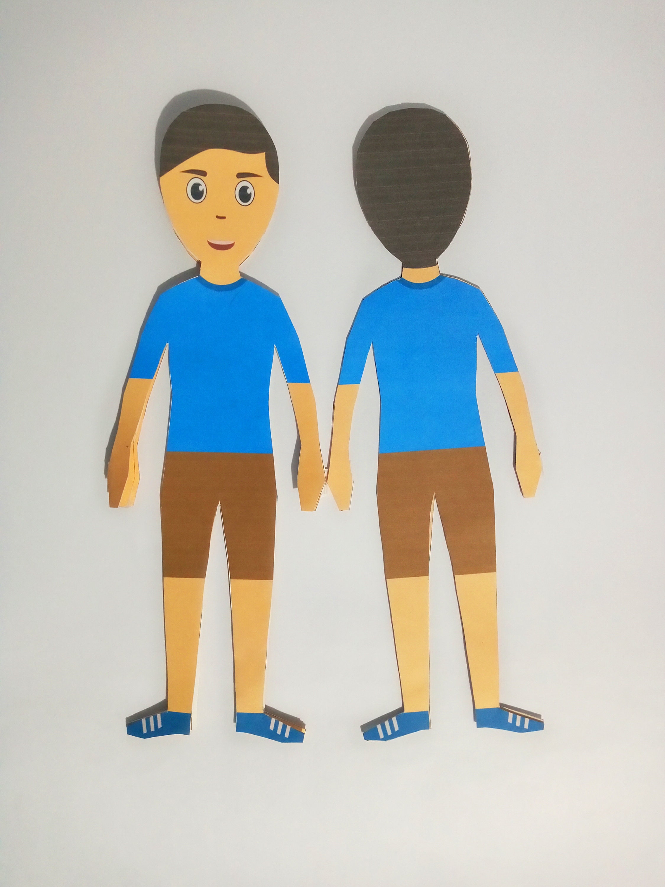 Paper 2d Model, BODY PRINT Template, Diy Paper Model, Body PAPERCRAFT ...