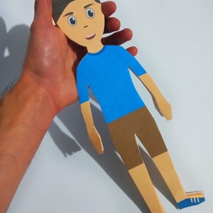 Paper 2d Model, BODY PRINT Template, Diy Paper Model, Body PAPERCRAFT ...