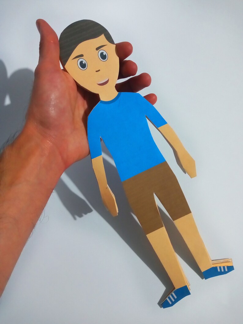 Paper 2d Model BODY PRINT Template Diy Paper Model Body - Etsy