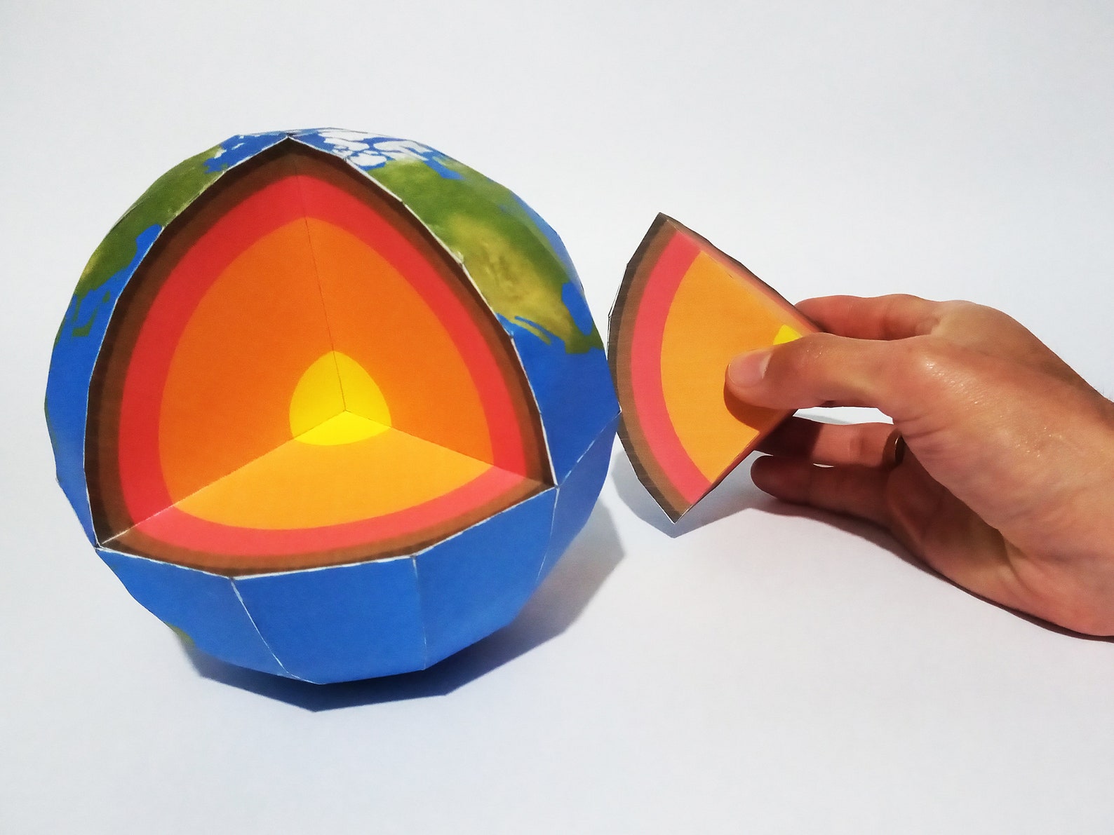 EARTH PAPERCRAFT, Printable GLOBE, 3d Globe Model, Earth Globe ...