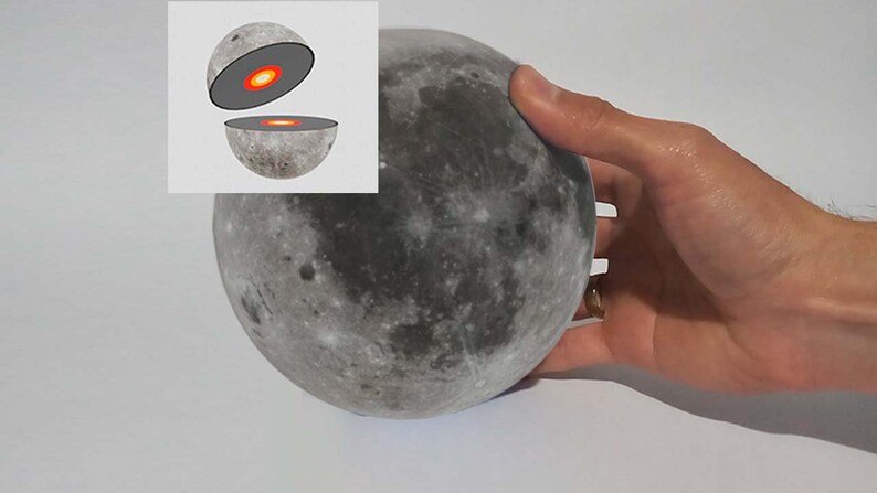 MOON LAYERS PAPERCRAFT Education Item Astronomy, Printable Globe, 3d ...