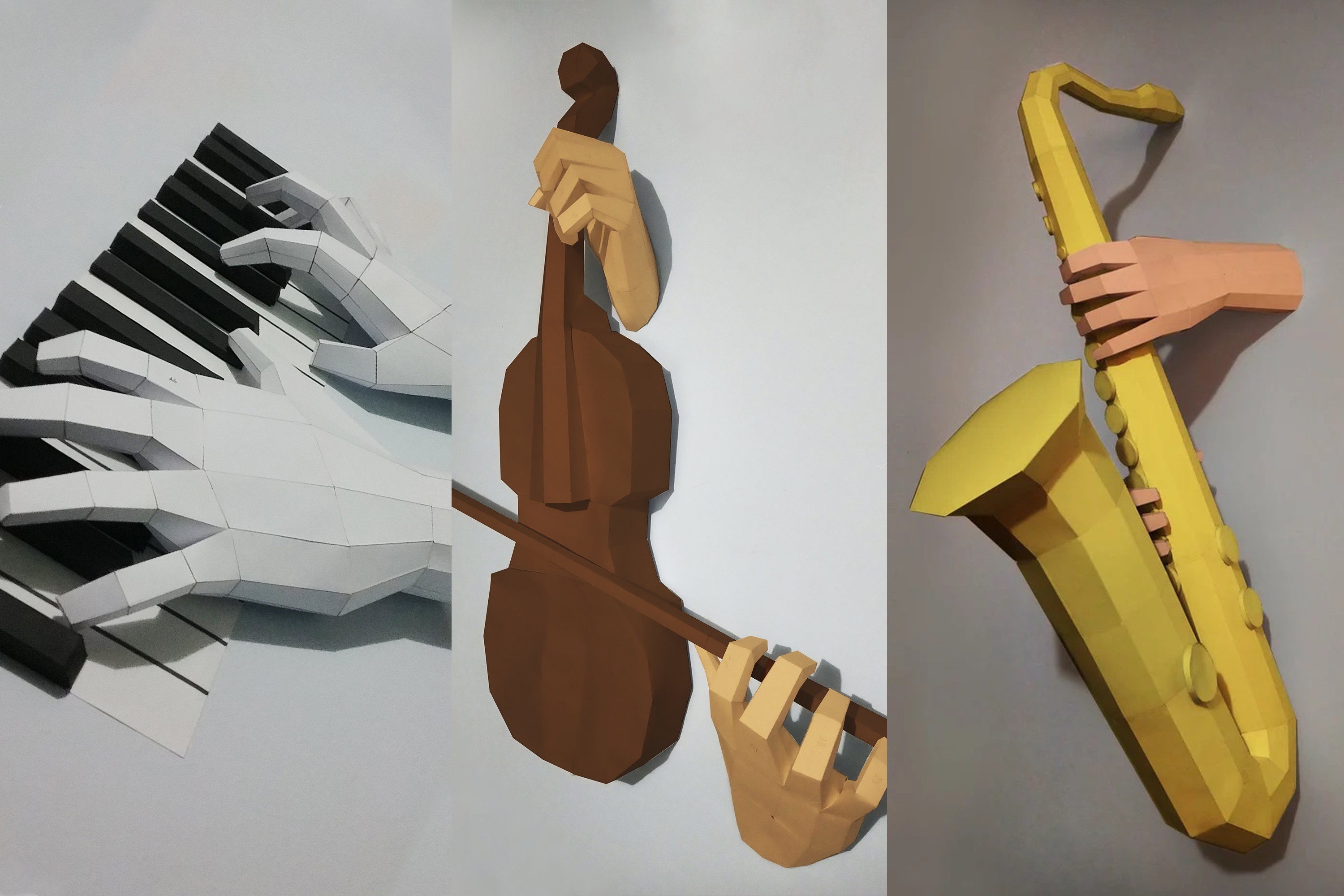 3d Printed SCULPTURE, Low Poly PAPERCRAFT, Wall Cardboard, Gallery Wall ...