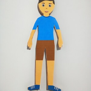 Paper 2d Model, BODY PRINT Template, Diy Paper Model, Body PAPERCRAFT ...