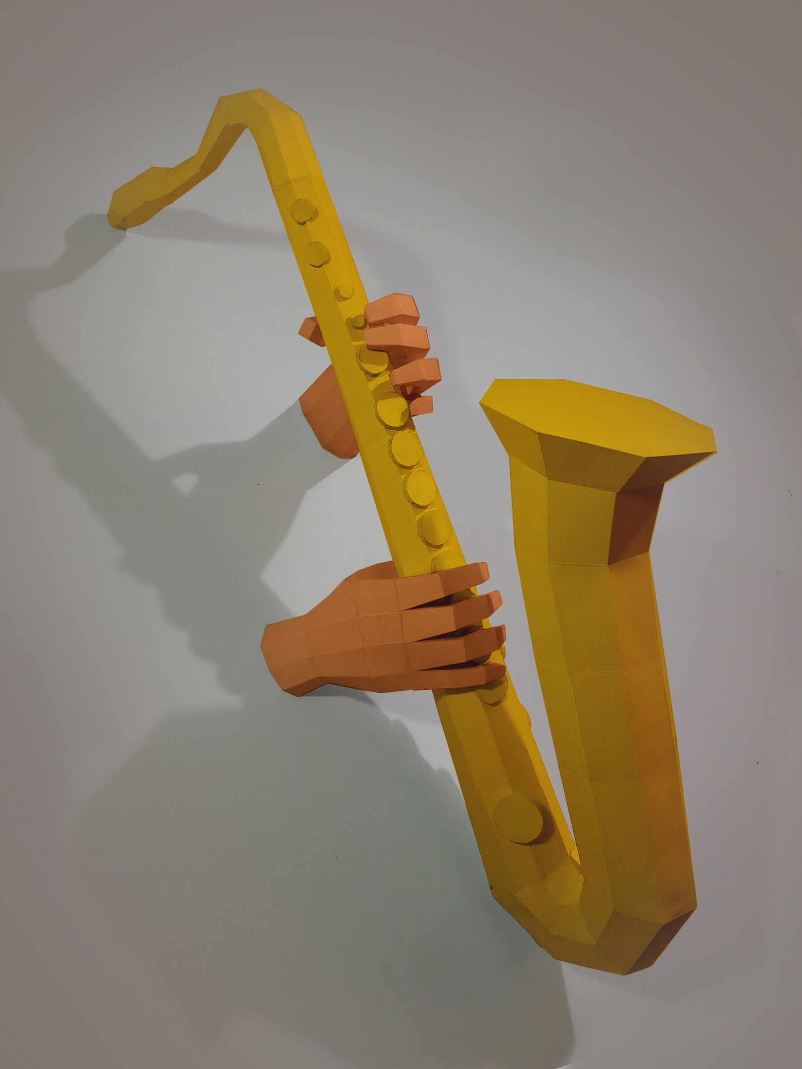 Hands Sax Papercraft, PDF Template Papercraft, DIY Music Papercraft ...