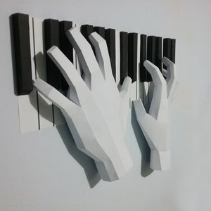 KEYBOARD PIANO, Low Poly PAPERCRAFT, 3d Wall Sculpture, Music Keyboard ...