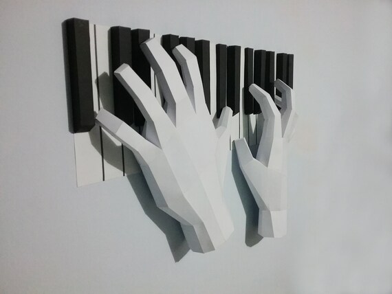 KEYBOARD PIANO Low Poly PAPERCRAFT 3d Wall Sculpture Music - Etsy México