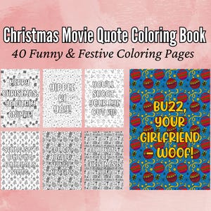 Christmas Movie Quote Coloring Pages: 40 Festive Designs (PNG & PDF) - Etsy