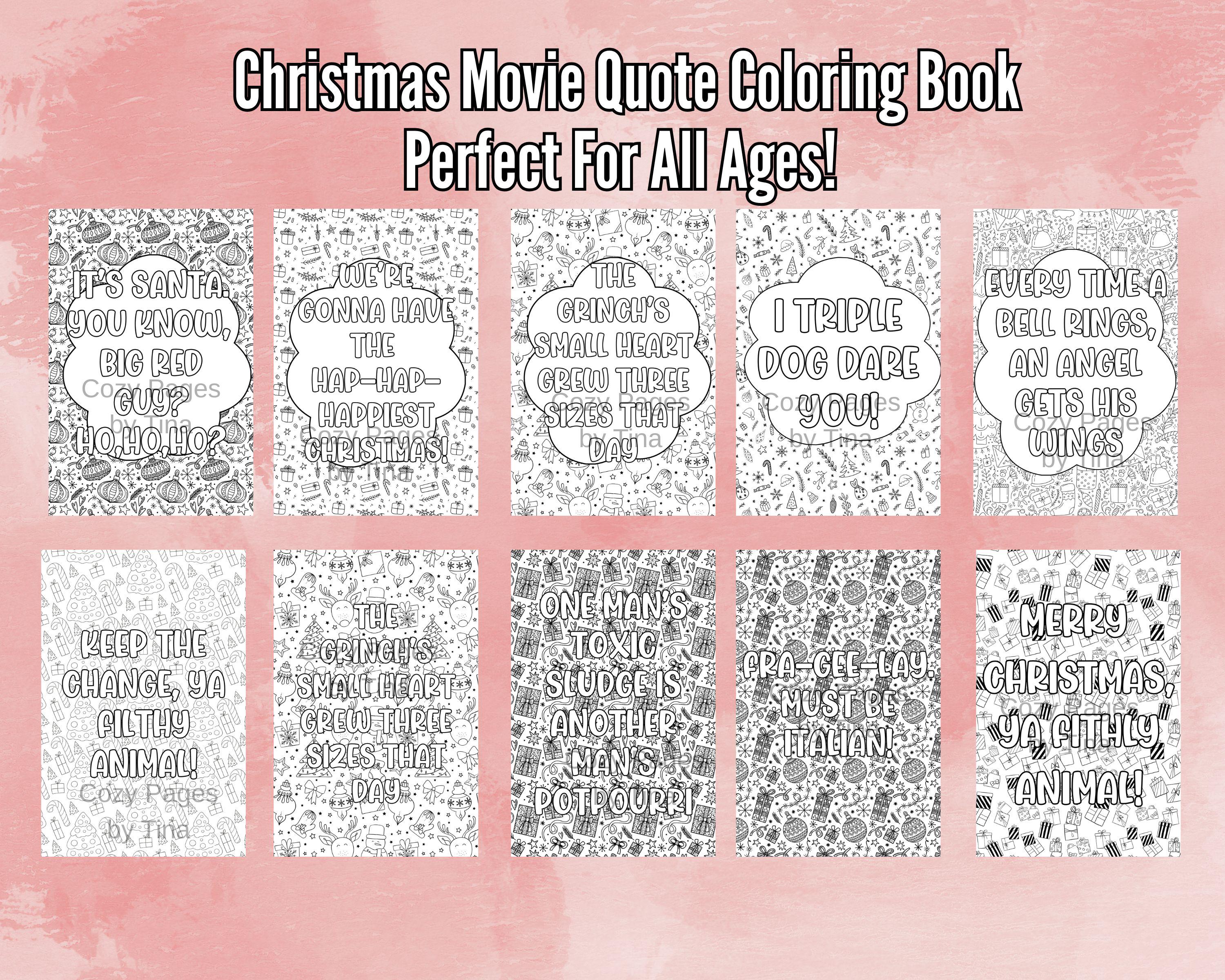 Christmas Movie Quote Coloring Pages: 40 Festive Designs (PNG & PDF) - Etsy